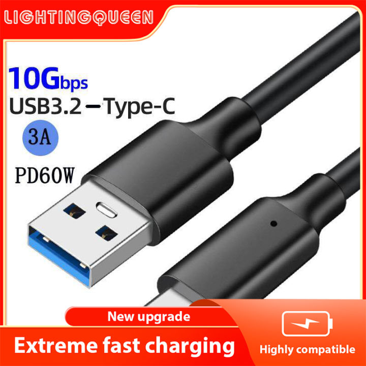 Usb3.2 Gen2 10gbps Loại C Cáp USB A để Loại-C 3.2 truyền dữ liệu USB C Ổ cứng SSD Cáp PD 60W 3A ...
