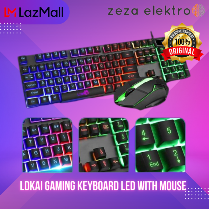 LDKai Gaming Keyboard LED with Mouse keyboard keyboard laptop keyboard ...