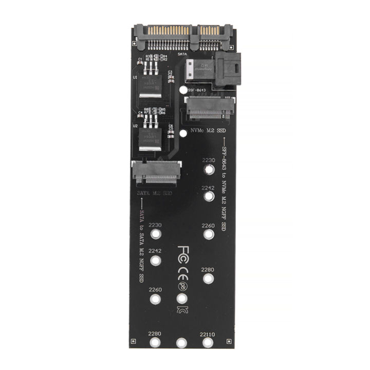SFF-8643 To M.2 U2 Set NGFF M-Key To Slimline SAS NVME PCIe SSD SATA ...