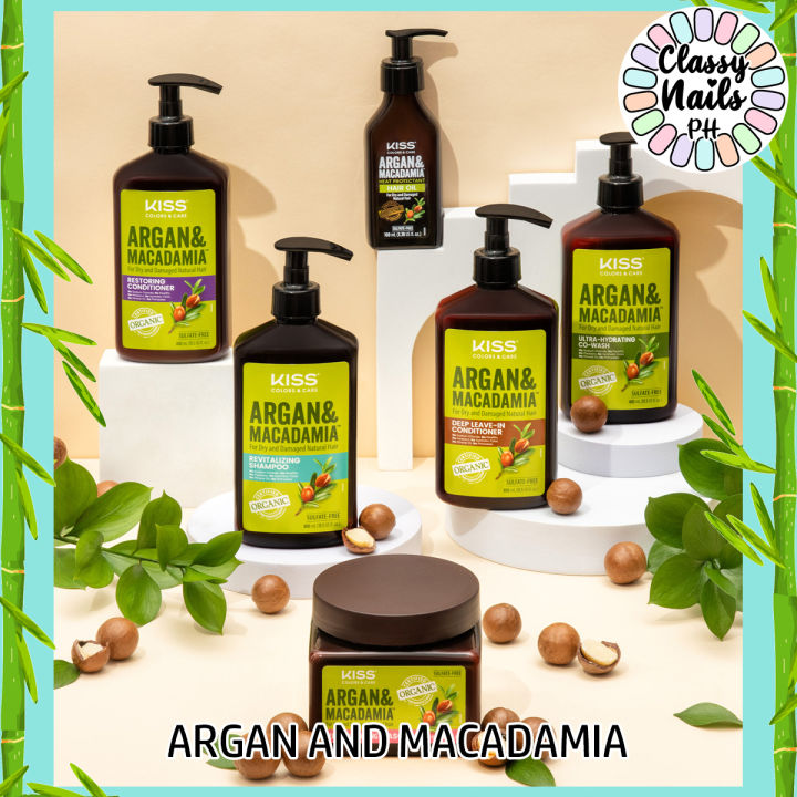 1 BOTTLE • KISS USA • Argan and Macadamia • SULFATE FREE • Hair Oil ...