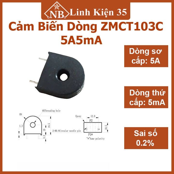 Cảm biến dòng ZMCT103C 5A/5mA sai số siêu thấp | Lazada.vn