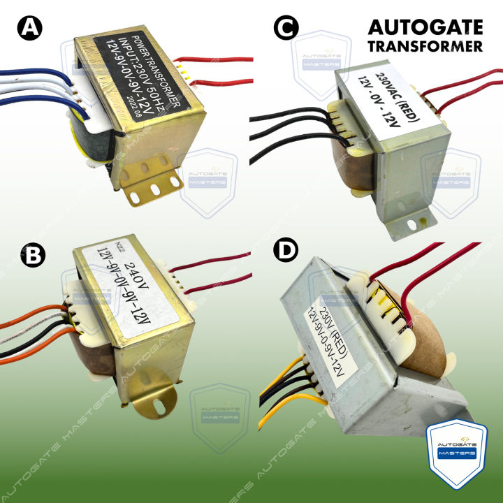 12V-9V-0V-9V-12V 230V 240V 3A POWER TRANSFORMER FOR AUTOGATE | Lazada