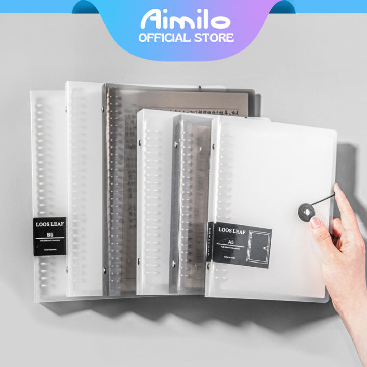 [READY] Aimilo Binder A5/B5 Buku Binder Aesthetic Transparan Hitam ...