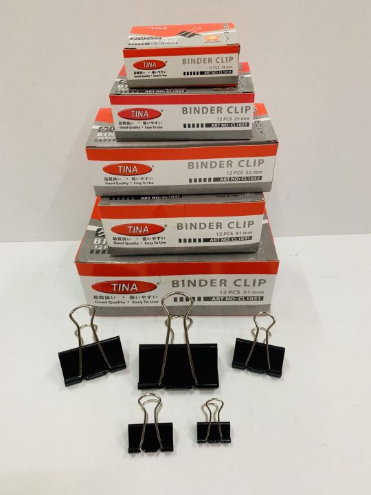 HIGH QUALITY BINDER CLIP/ DOUBLE CLIP 19/25/32/41/51MM | Lazada