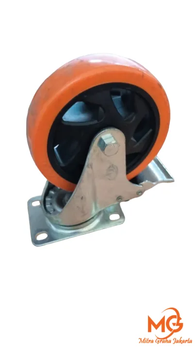 MG RODA HH NYLON MERAH + REM 5 INCH HIDUP PER 1 PCS RODA TROLLY ...