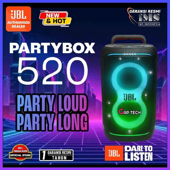 JBL Partybox 520 / Partybox520 Portable Battery-Powered Party Speaker with Powerful and Loud ...
