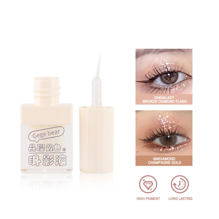6 Color Starlight Liquid Eyeshadow High Pigment Eye Shades Shimmer ...