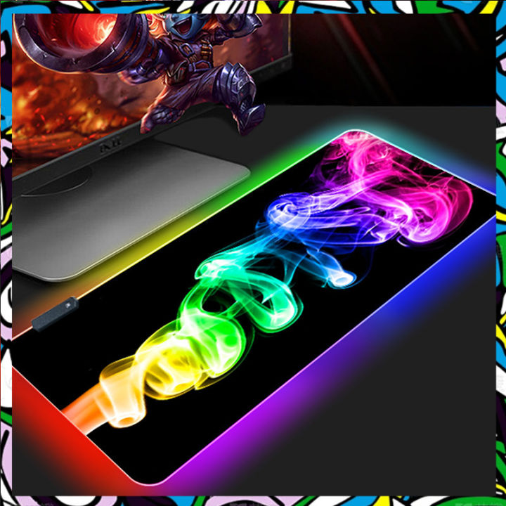 LED Extra Large RGB Mousepad Gaming Mouse Pad Extended Waterproof Anti ...