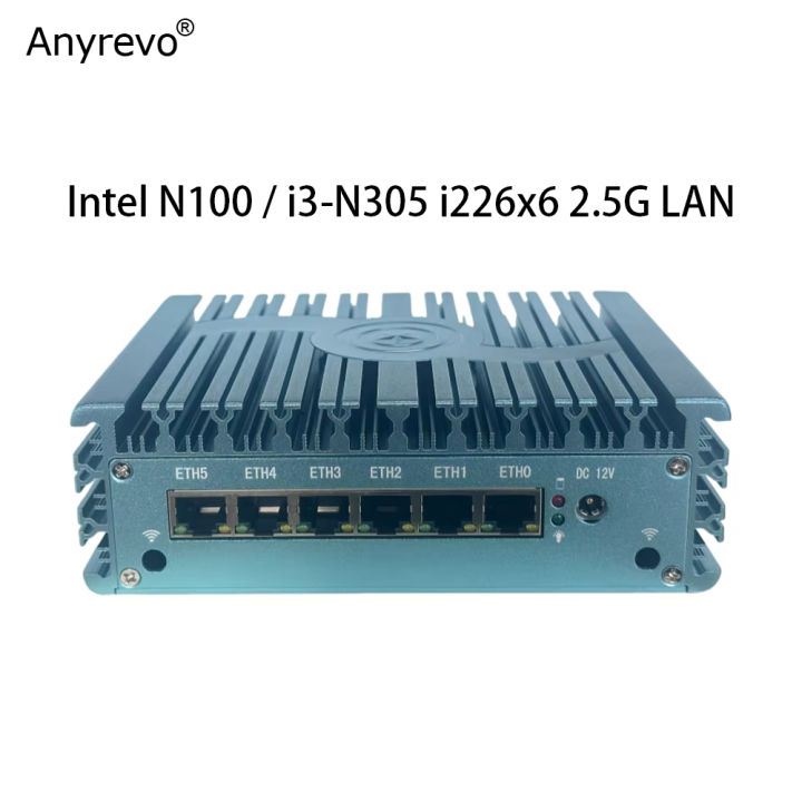 Built-in Fan Soft Router Intel N100 N200 with 6 x i226-V LAN 2.5G ...