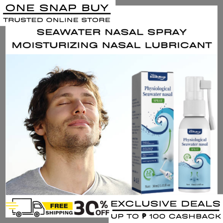 Seawater Nasal Spray |Moisturizing Nasal Lubricant Helps Flush ...