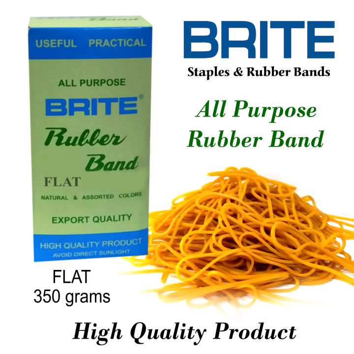 RUBBERBAND BRITE RUBBER BAND GOMA FLAT NATURAL 350GRAMS | Lazada PH