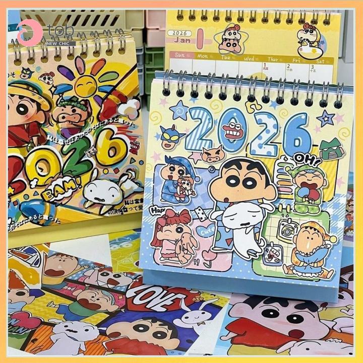 TOB21VI 2026 Desktop Calendar Notepad Daily Organization 2026 Coil ...
