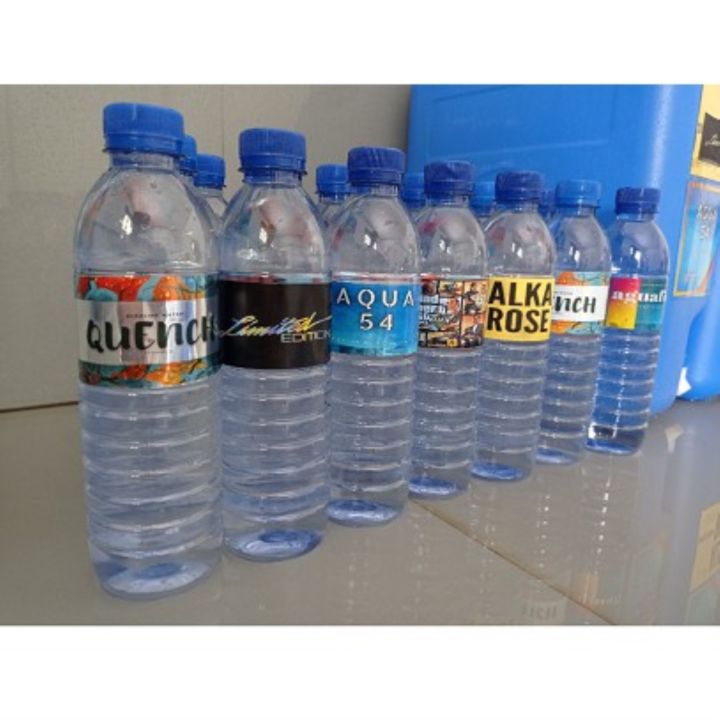 100pcs Water/Pet Bottle Sticker Personalized/Customized Piso Print ...