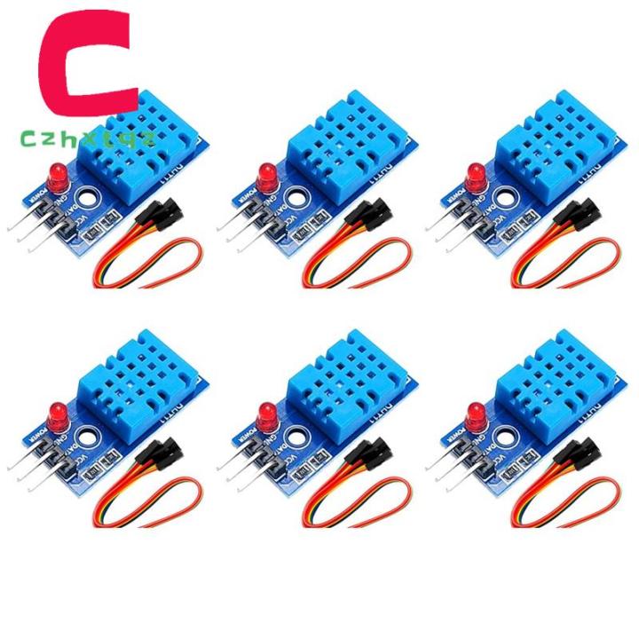 6 Set Temperature Humidity Sensor Module Digital Temperature Humidity ...