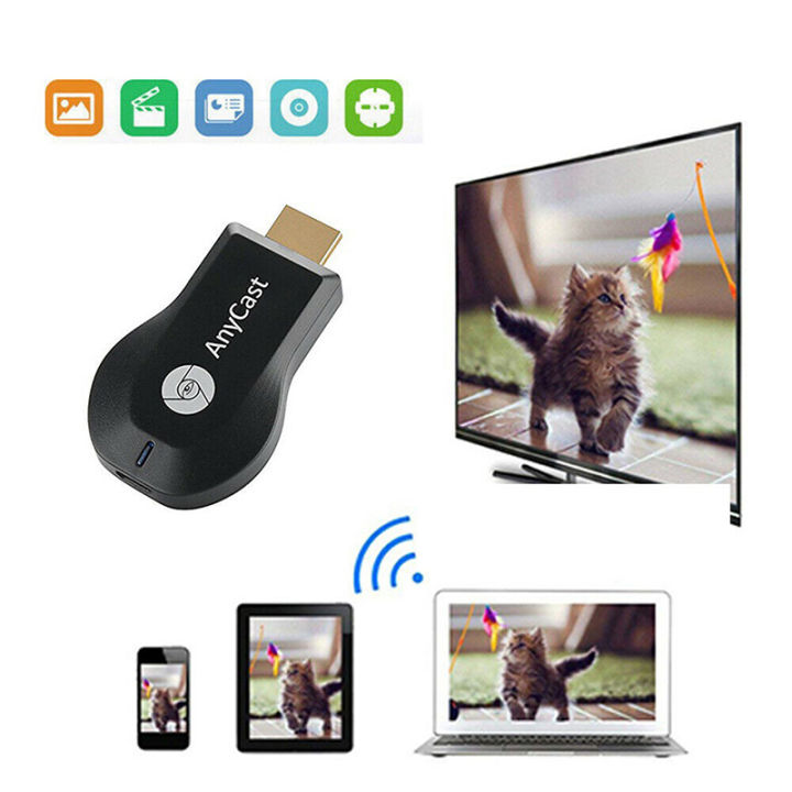 YADUN 4K AnyCast M2 Plus WiFi Display Dongle HDMI Media Player Streamer ...