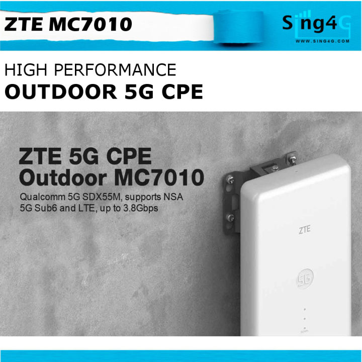 ZTE MC7010 5G OUTDOOR CPE (5G 3.8Gbps 1LAN 0WIFI) | Lazada