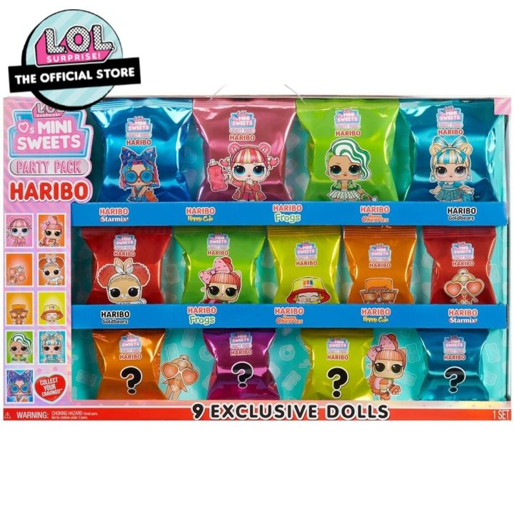 LOL Surprise Mini Sweets Party Pack Haribo with 9 Exclusive Dolls ...