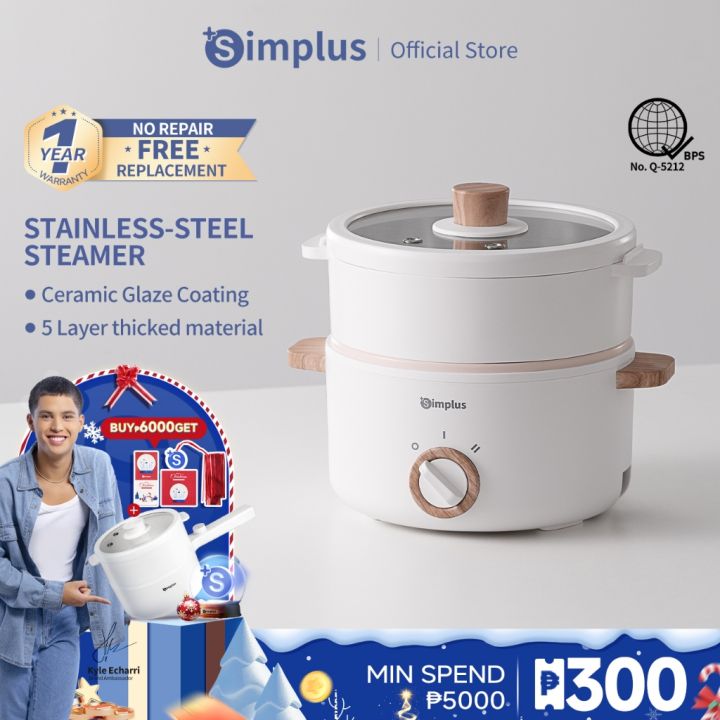 Simplus Rice Cooker Electric Cooker Stainless Steel Steamer Multi ...