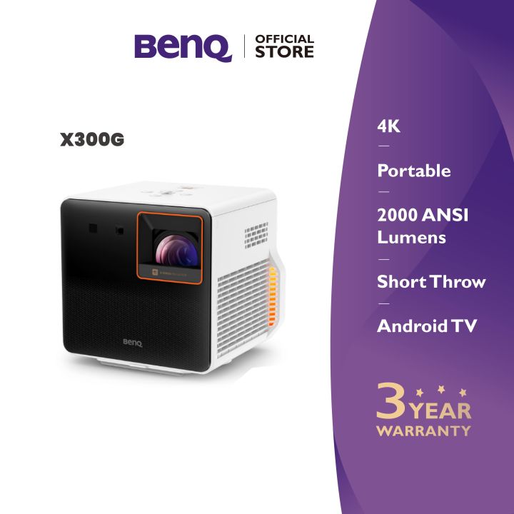 [ใหม่] BenQ X300G | โปรเจคเตอร์พกพาขนาด4K สำหรับภาพยนตร์และเกมคอนโซล | Lazada.co.th