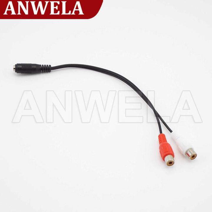 ANWELA Shop Universal 3.5Mm Stereo Audio Female Connector Jack To 2 Rca ...