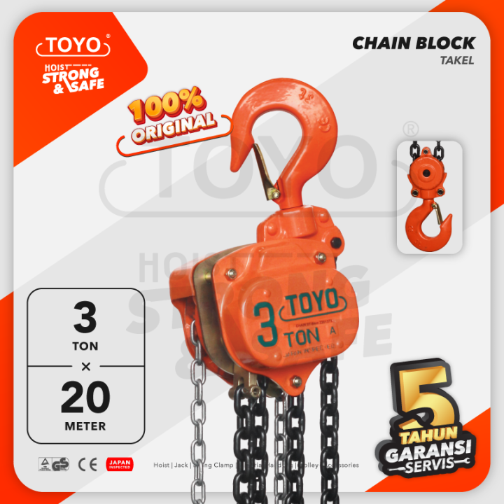 TOYO Chain Block / Takel 3 Ton x 20 Meter | Lazada Indonesia