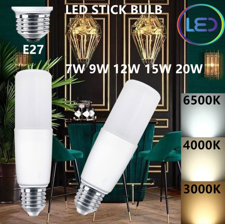 LED Stick Bulb 7W 12W 15W Ceiling Light Lampu Siling Energy Saving Bulb ...
