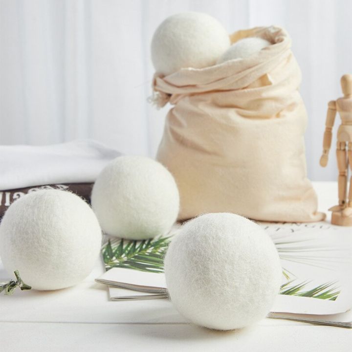 CHENJIE 6pcs 6-8cm Wool Dryer Balls Reusable Soft Home Washing Balls ...