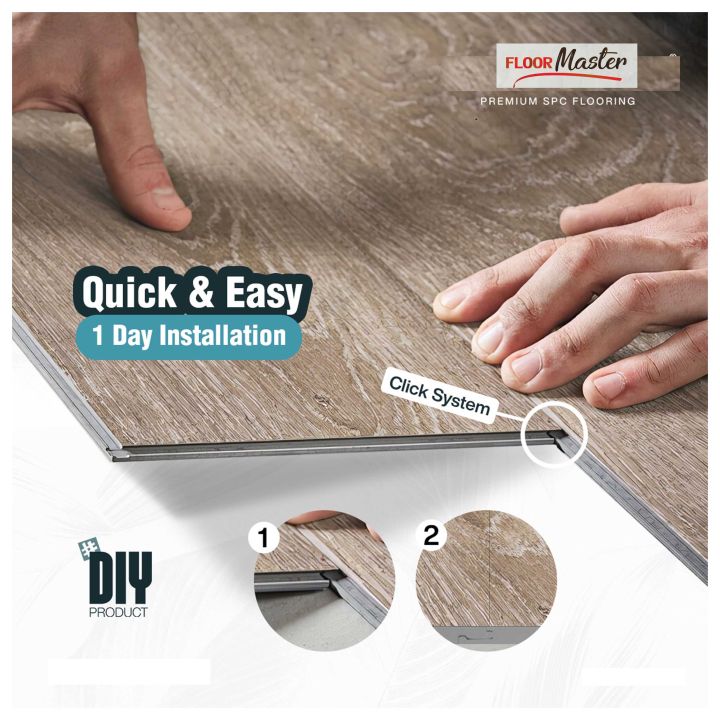 Floor Master SPC Flooring 5mm interlocking system for house and office ...