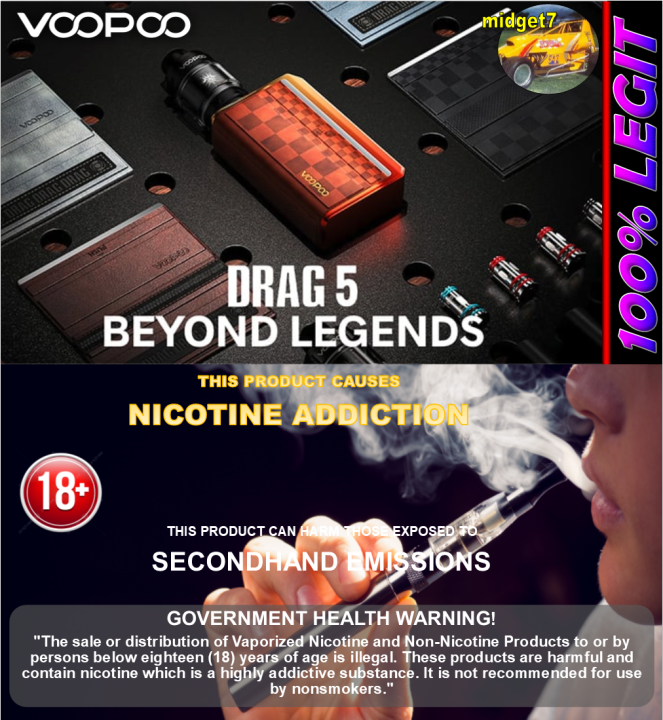 Voopoo Drag 5 177W Box Mod Kit | Lazada PH