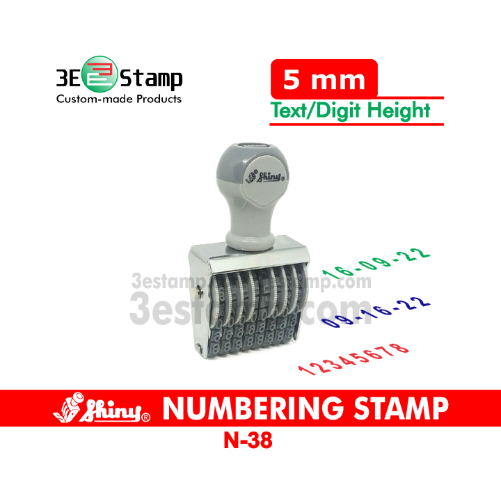 Shiny N38 / N-38 8 Band Numbering Stamp / 8 Digit Numberer | Lazada PH