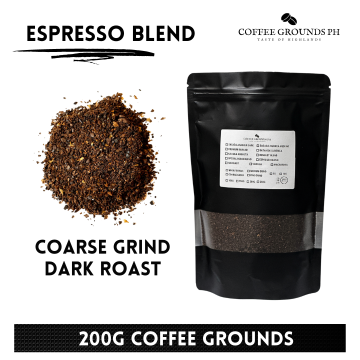 Coffee Grounds PH - Espresso Blend 200g | Coarse Grind Coffee x Dark ...