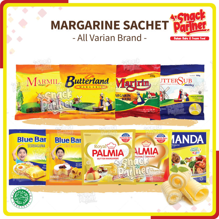 MARGARINE SACHET 200 / 250 GR - Royal Palmia Amanda BlueBand Blue Band ...