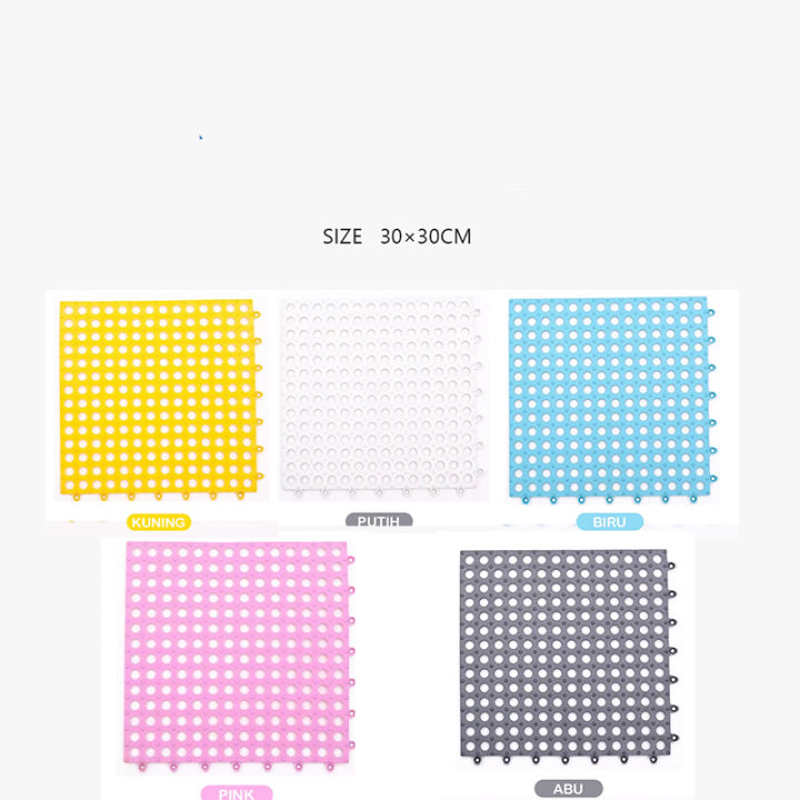 Keset Kamar Mandi Anti Licin Ukuran 30cm x 30cm Keset Lantai PVC Anti ...