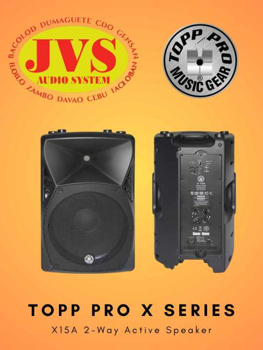 TOPP PRO X15A 2-WAY 15 inch ACTIVE VENTED SPEAKER 800watts peak | Lazada PH