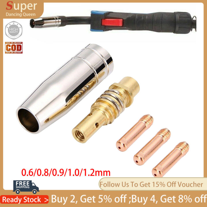 5pcs Mig Nozzle Tip Tig Welding Tip Welding Accessories Nozzles MIG Contact Consumables MB15 ...