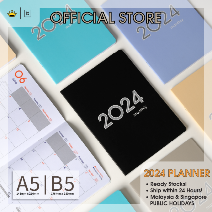 2024 Handwriting A5 / B5 Monthly Planner 2024 PNS-A5 | PNS-B5 | Lazada