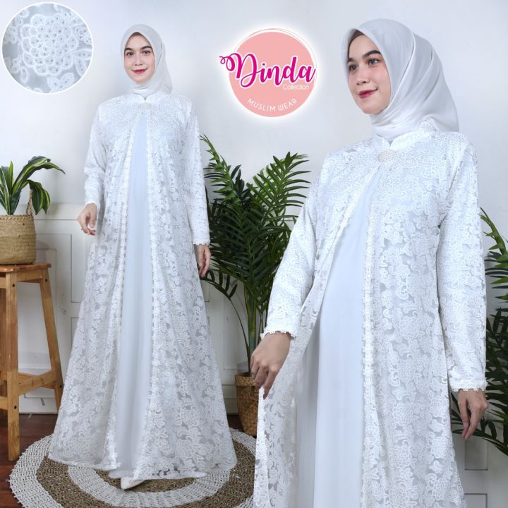 ELOK JAYA Baju Muslim Wanita/ Busana Muslim / Baju Gamis Putih / Gamis ...