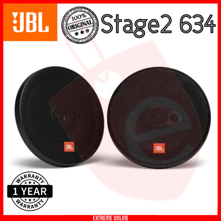 JBL Stage2 634 6-1/2" (160mm) 3-Way Car Audio Speaker 250W (40W RMS) | Lazada