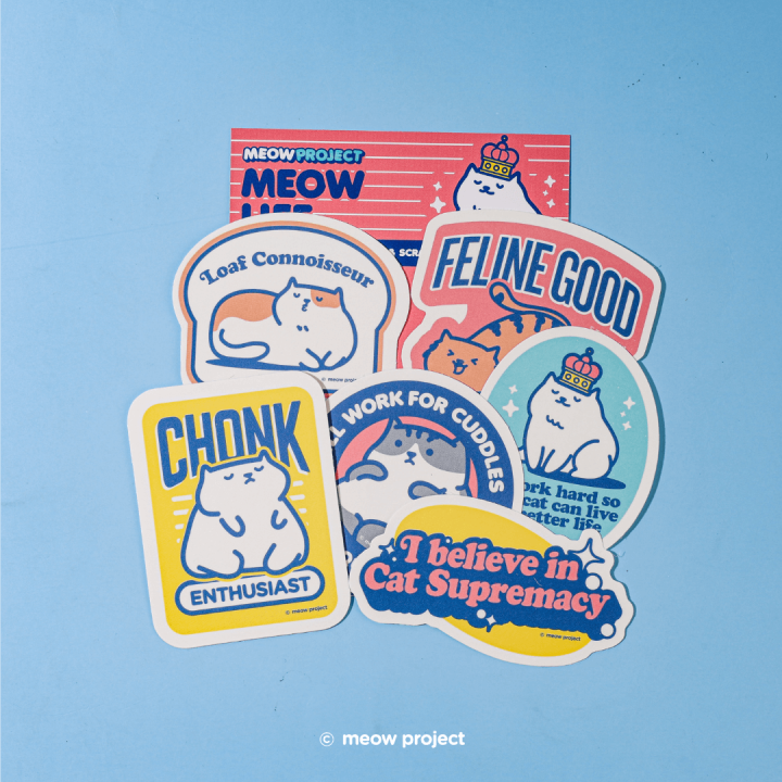 Meow Project Meow Life Waterproof Sticker Pack | Lazada PH