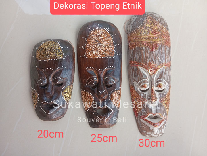 Dekorasi Topeng Suku Asmat Etnik Sasak Model Klasik Murah Handmade Bali ...