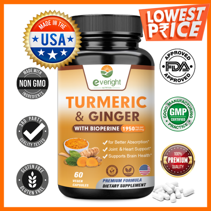 Turmeric Curcumin Capsules for Bone Joint Health, Arthritis Pain Relief ...
