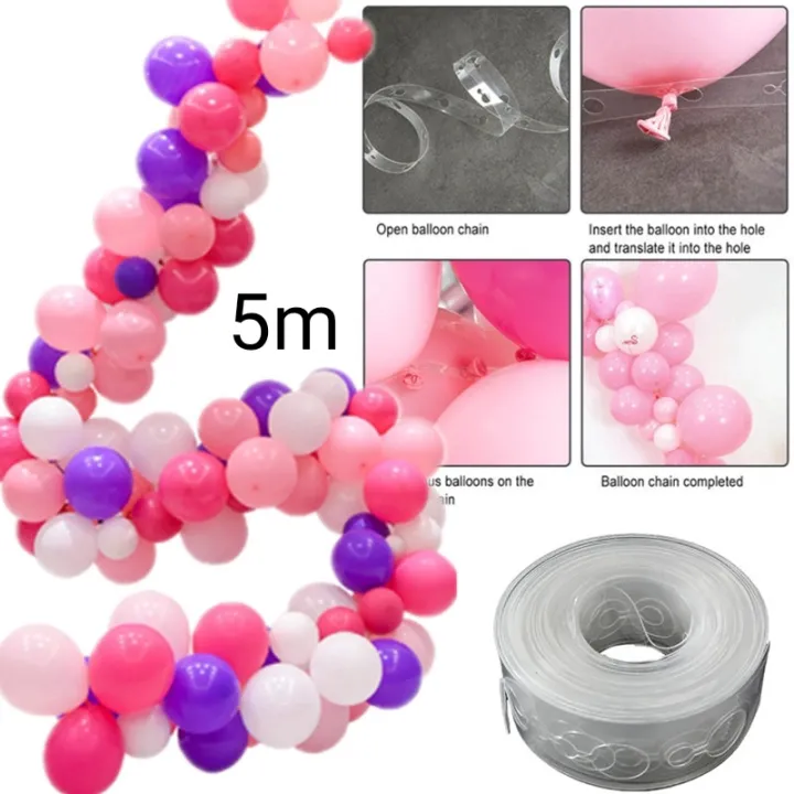 Balloon Chain 5 Meters Balloon Chain Double Hole For Balloon Decoration ...