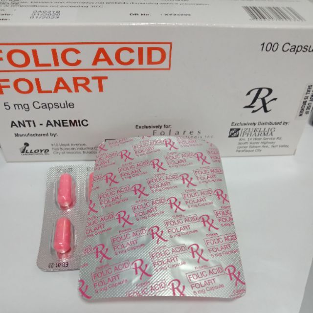FOLART FOLIC ACID 5mg | Lazada PH