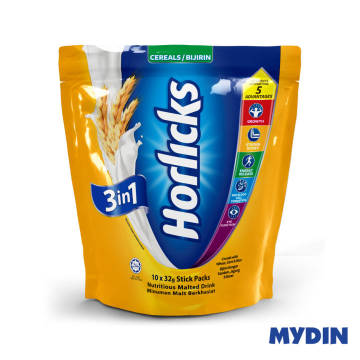 Horlicks 3 in 1 Instant Cereal Drink (10 x 32g) | Lazada