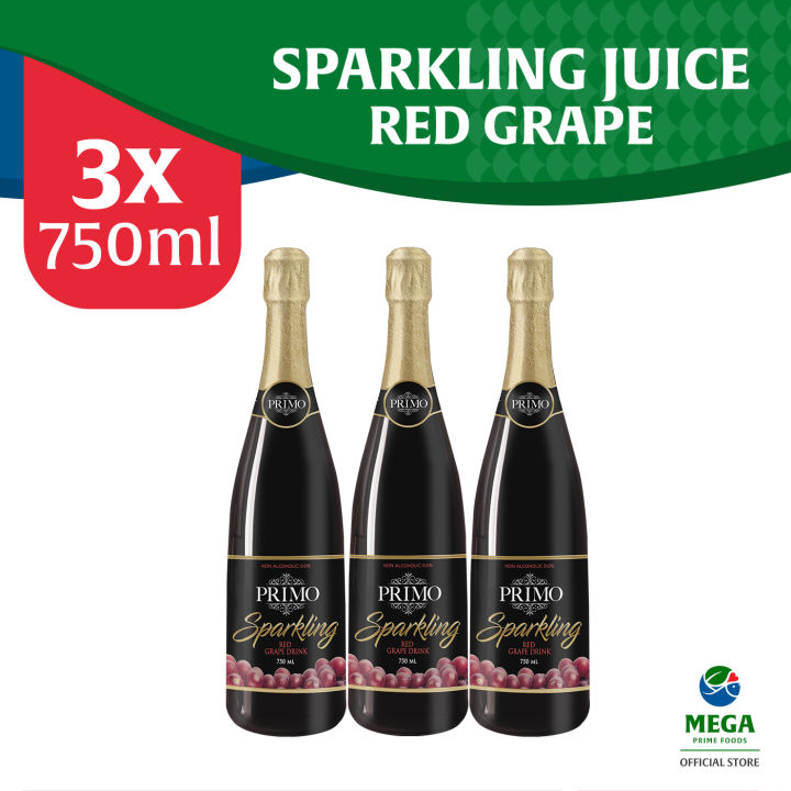 Primo Red Grape Sparkling Juice 750Ml By 3'S | Lazada PH