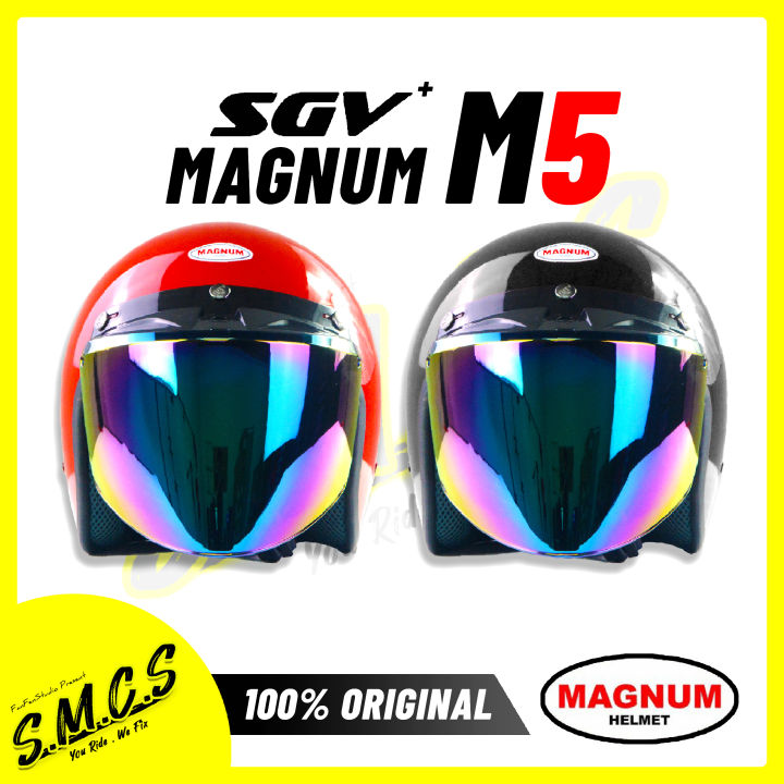 MAGNUM HELMET M5 RAINBOW SGV VISOR (100%ORIGINAL) SIRIM CERTIFIED TOPI ...