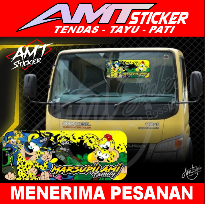 Stiker Kaca Belakang Bagian Dalam Truk Canter - Bisa Custom/Request ...
