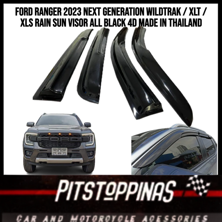 Ford Ranger 2023 next Generation Rain Sun Visor All Black 4D Made in ...