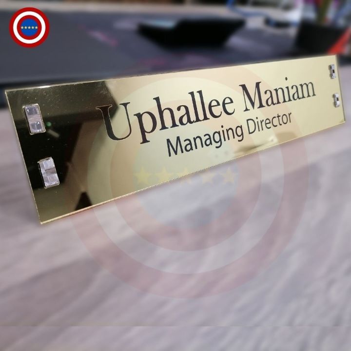 Custom Acrylic Office Desk Name Plate High Quality Stationary | Lazada