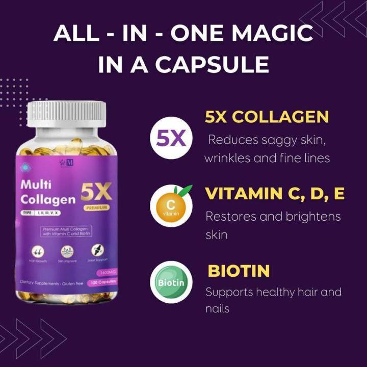 MULTI COLLAGEN 5X Original Skin Whitening Weight Loss Premium Multi Collagen Vitamin C | Lazada PH